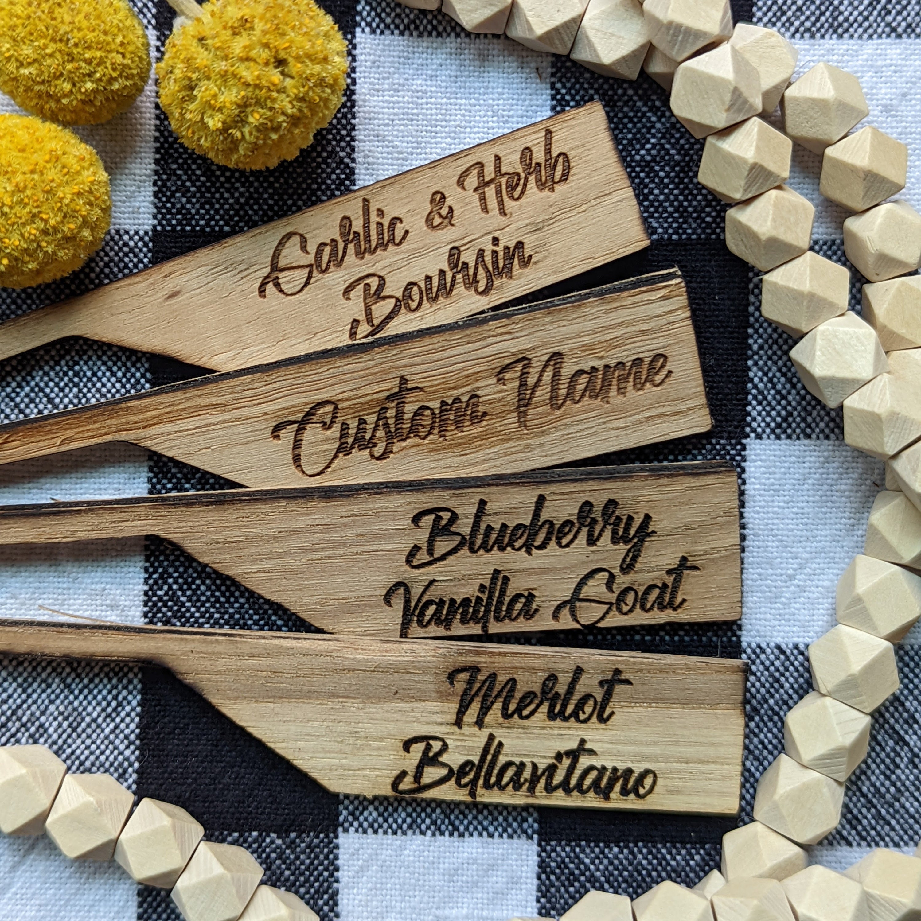 Cheese Marker Set B Grazing Table Accessory Cheese Flag set of 16 ...