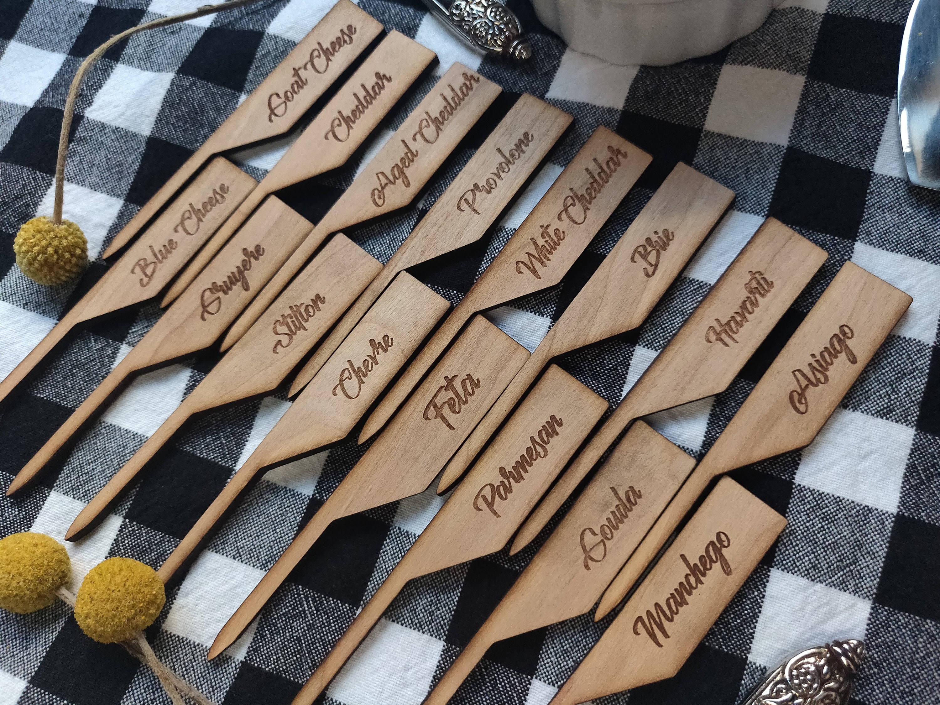 Cheese Marker Set (A) | Grazing Table Accessory | Cheese Flags - Etsy