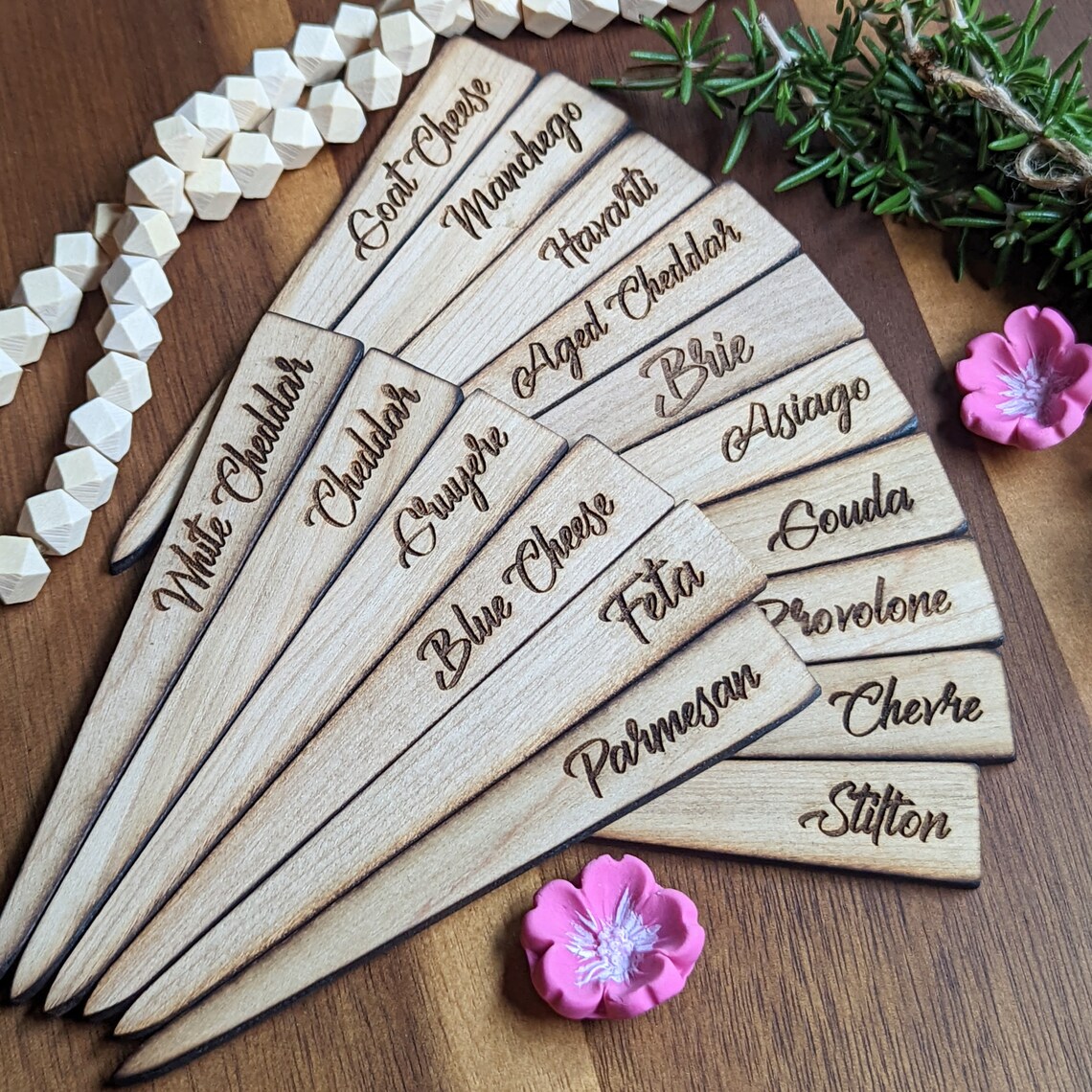 Cheese Marker Stakes A Wood Cheese Markers Set of 16 - Etsy