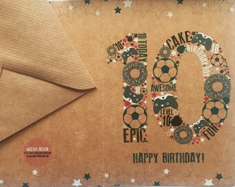 10th Birthday Card Boy | Etsy UK
