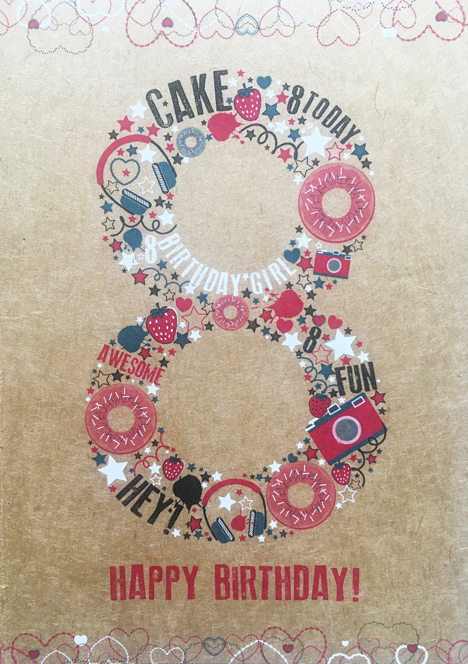 8th Birthday Card Age 8 Birthday Card Girl Birthday Age - Etsy