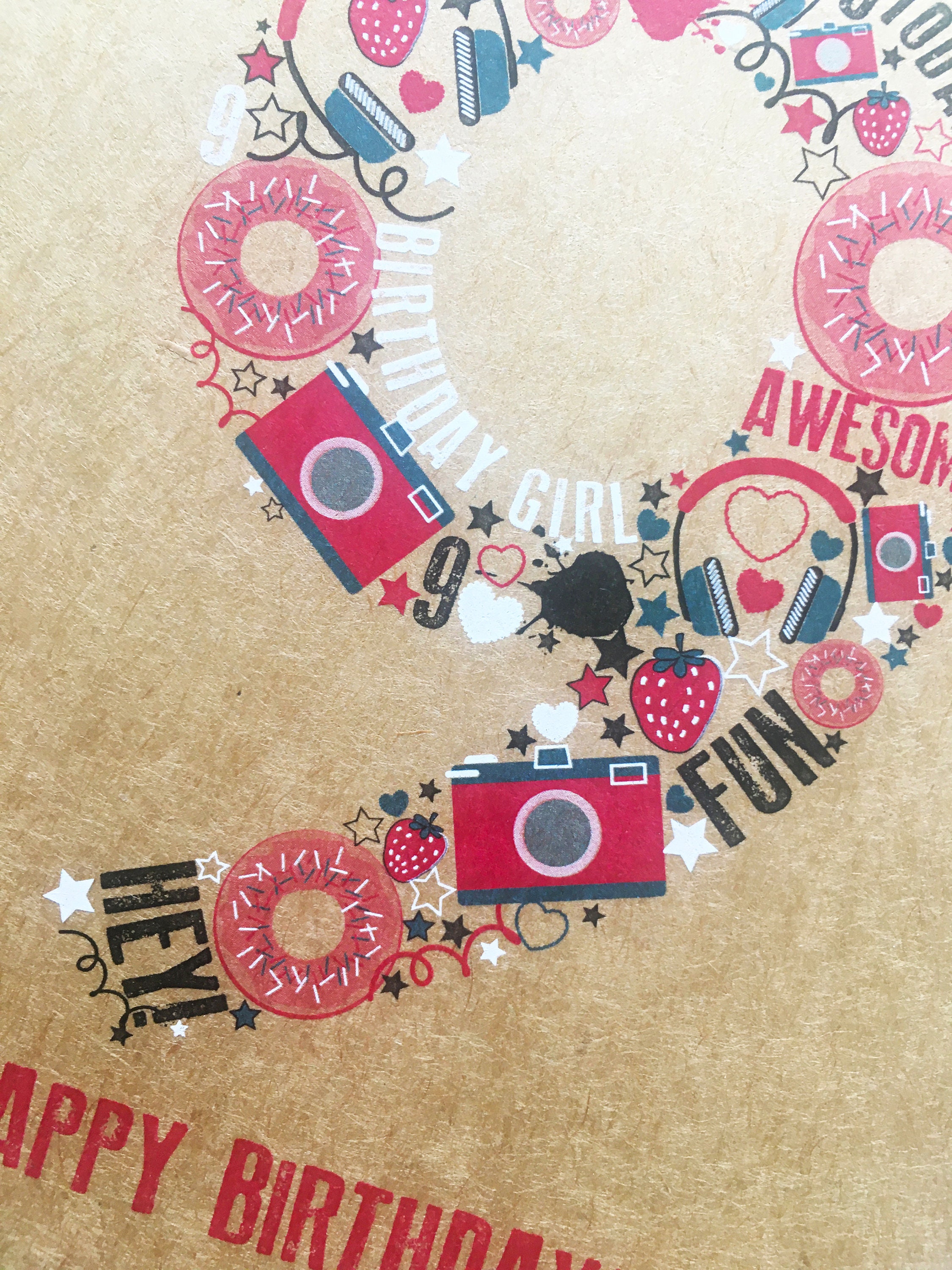 9th Birthday Card, Age 9 Birthday Card, Girl Birthday Age Nine Card ...