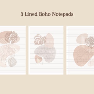 Boho Printable Notes Printable Stationery Printable Notepad | Etsy