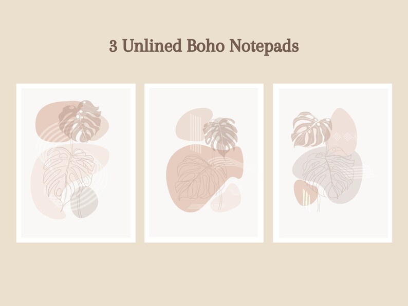 Boho Printable Notes Printable Stationery Printable Notepad | Etsy