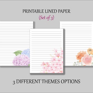 Floral Digital Notebook Paper Journal Pages,digital Printable Scrapbook ...