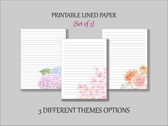 Floral Digital Notebook Paper Journal PagesDigital Printable | Etsy