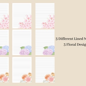 Floral Digital Notebook Paper Journal Pages,digital Printable Scrapbook ...