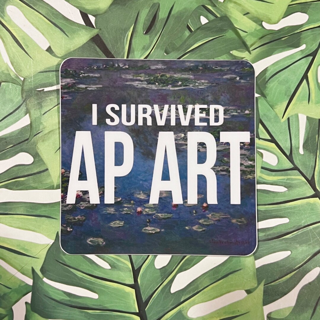 I Survived AP Art Class Artist Sticker 3x3 Square Monet Painting - Etsy