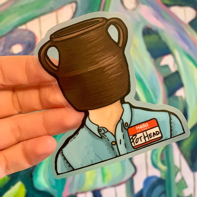 Pottery Pot Head Sticker for Potters and Ceramic Artist - Etsy