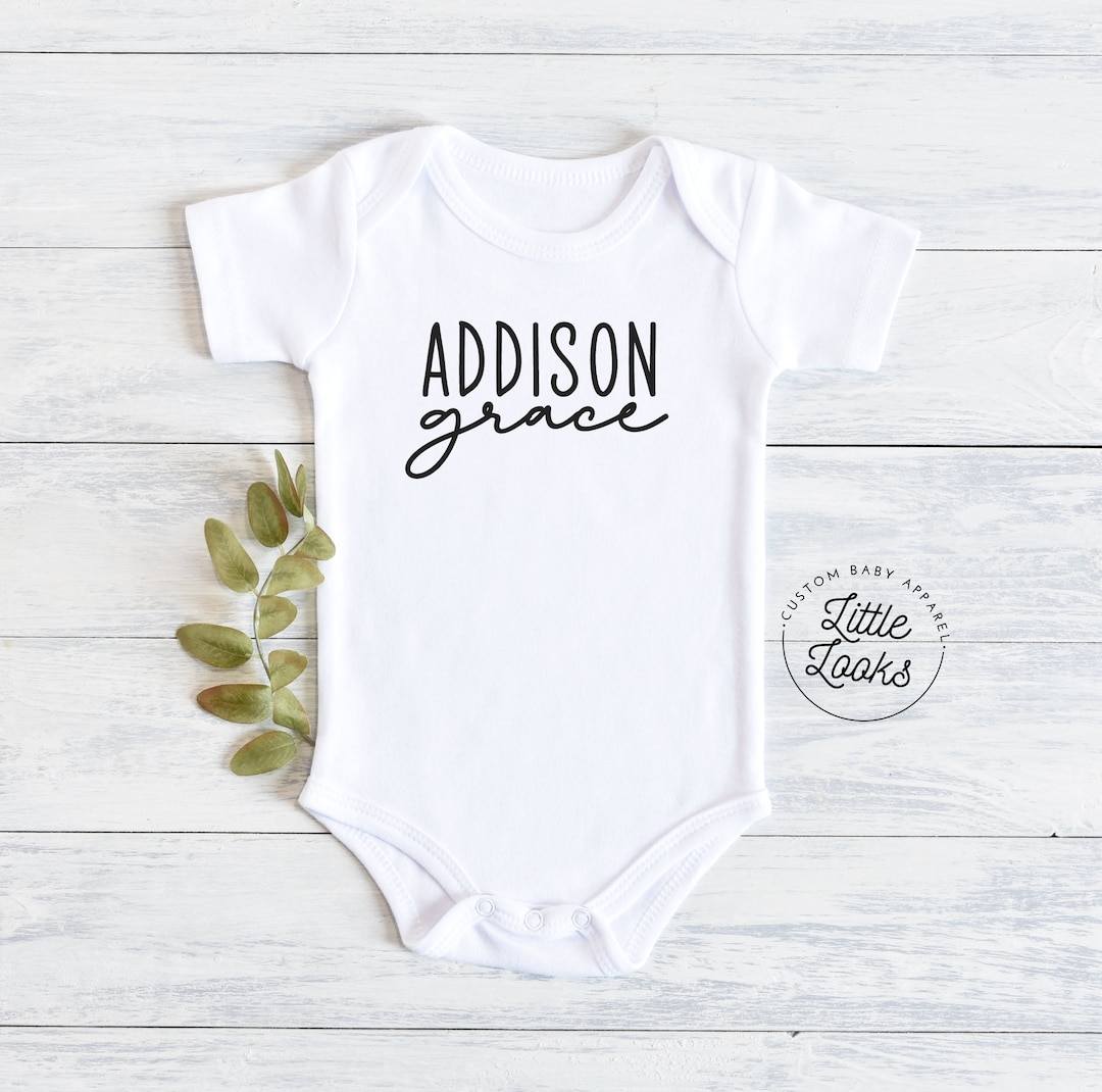 Custom First & Middle Name Bodysuit / First and Middle Name Baby ...