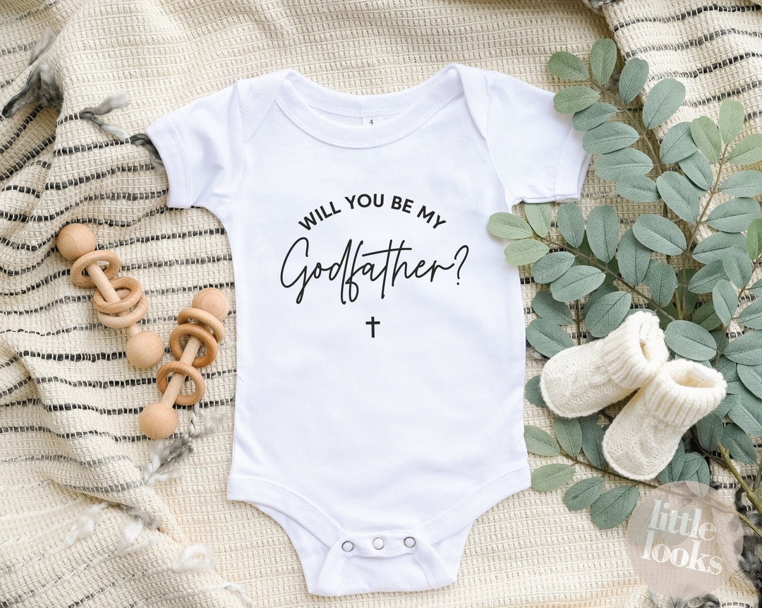 Will You Be My Godfather Bodysuit | Godparents Proposal | Ask Godmother & Godfather Onesie® - Etsy