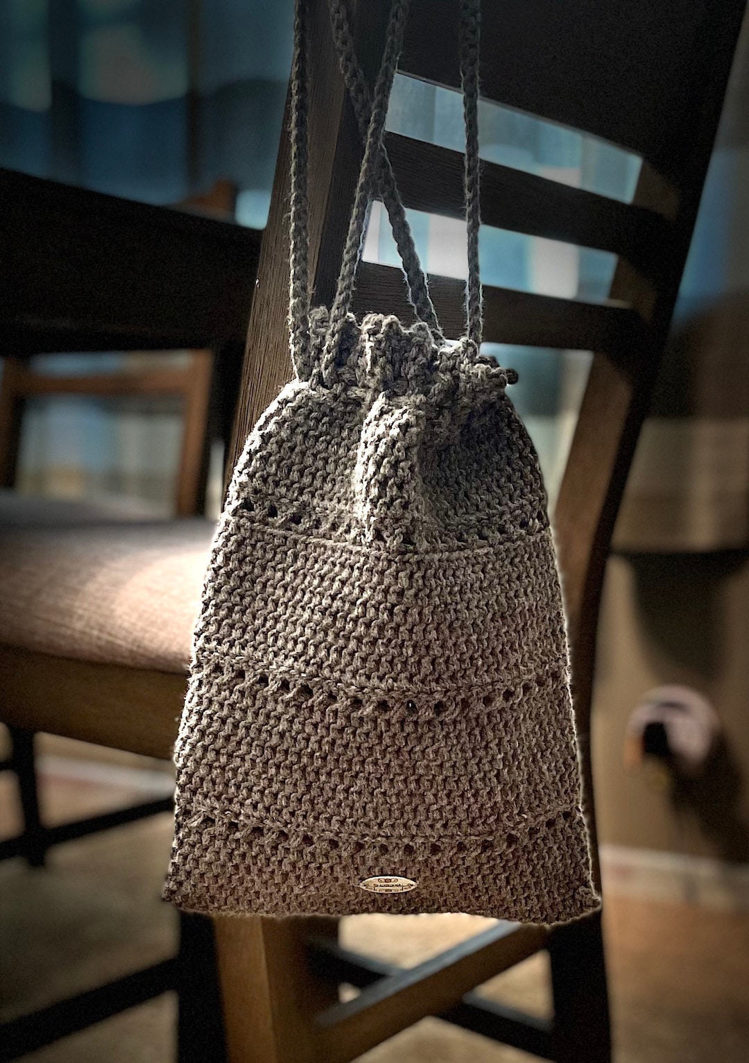 MORE NEW COLORS Crocheted Drawstring Bag - Etsy