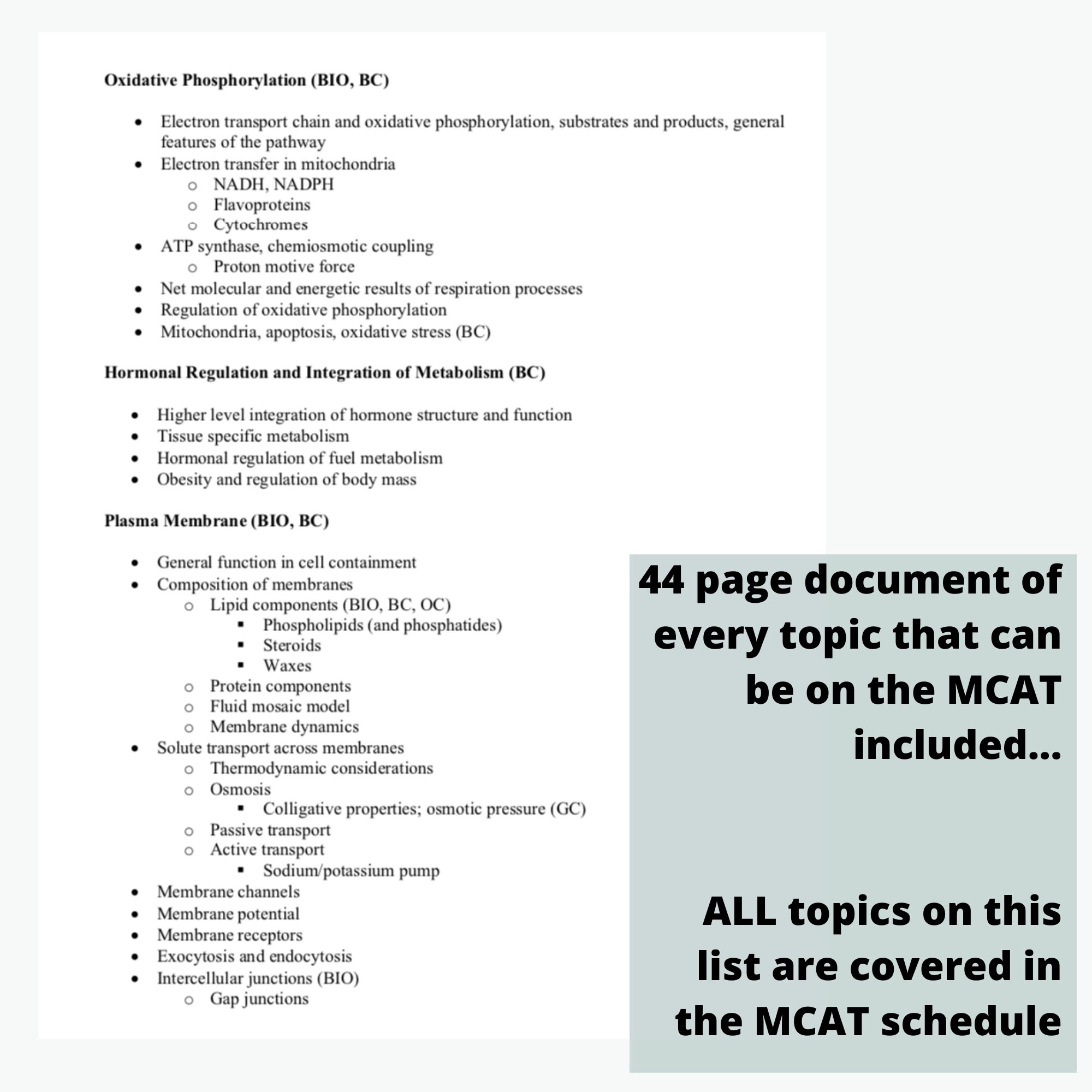MCAT Study Schedule PDF / MCAT Schedule / Mcat Prep / Mcat Planner ...