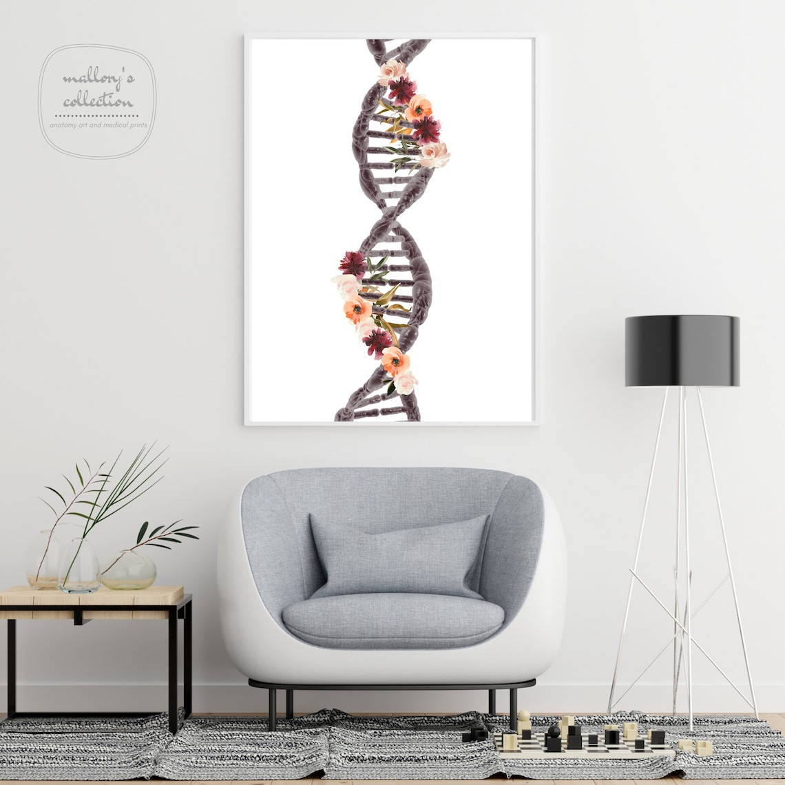 DNA Wall Art / Science Artwork / Neuroscience Art / | Etsy