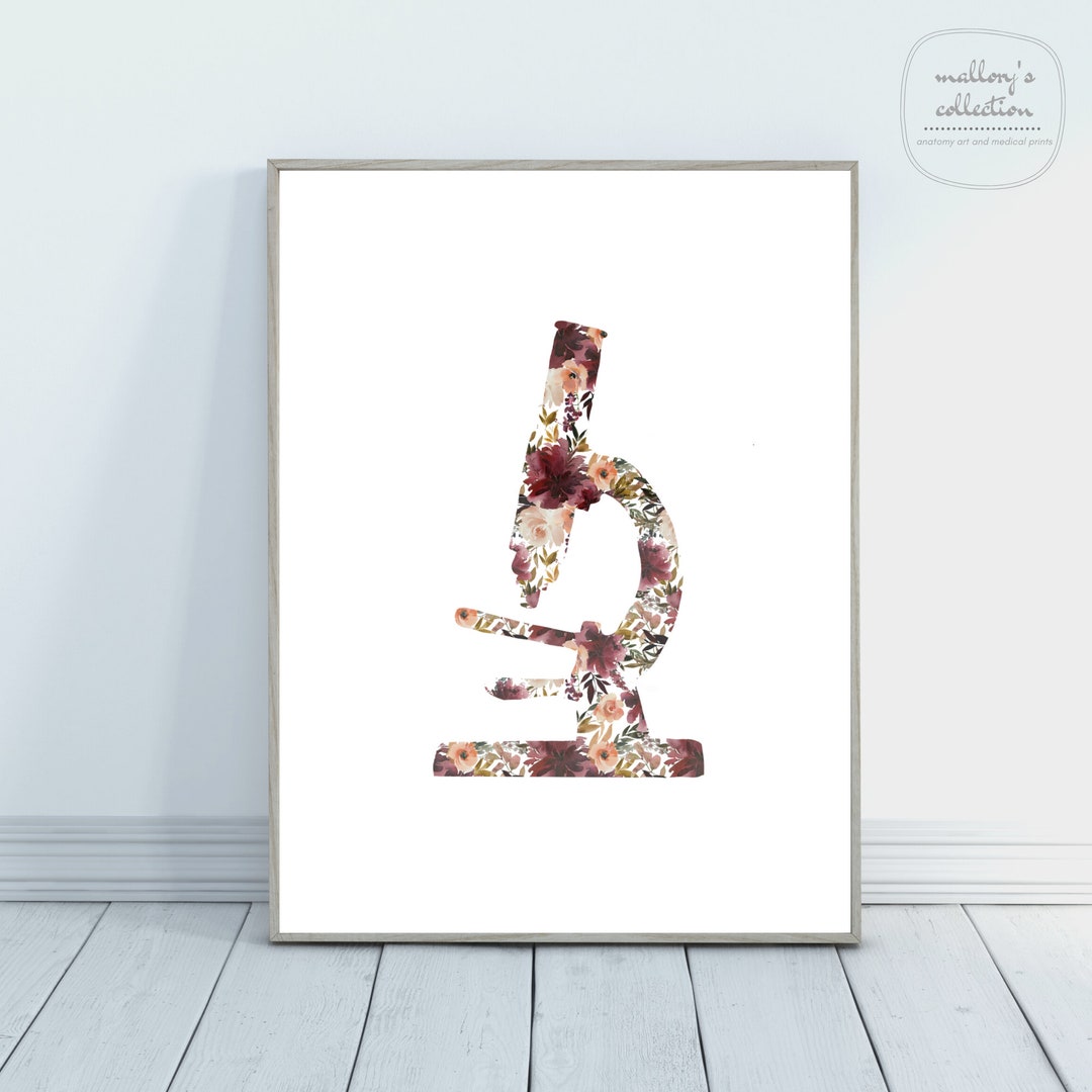 Microscope Art Work / Microbiology Art / Biology Art / Science Decor ...