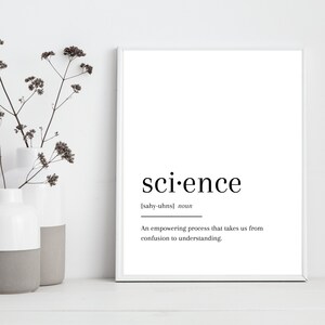 Science Art / Science Poster / Science Classroom Decor / Science Quote ...