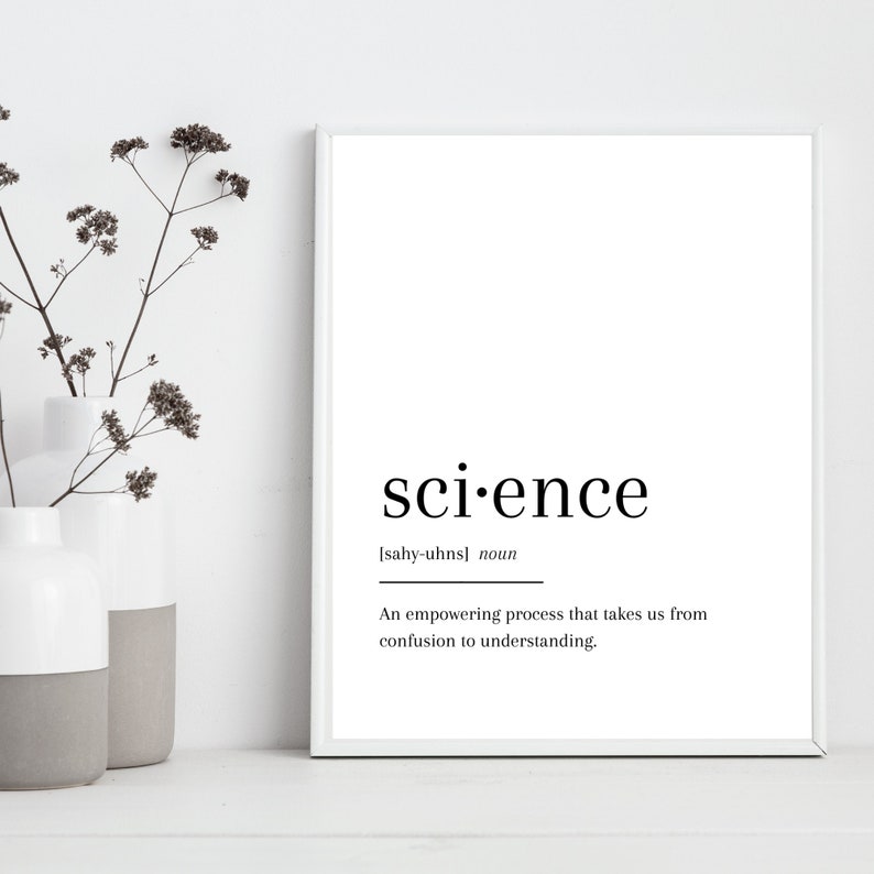 Science Art / Science Poster / Science Classroom Decor / Science Quote ...