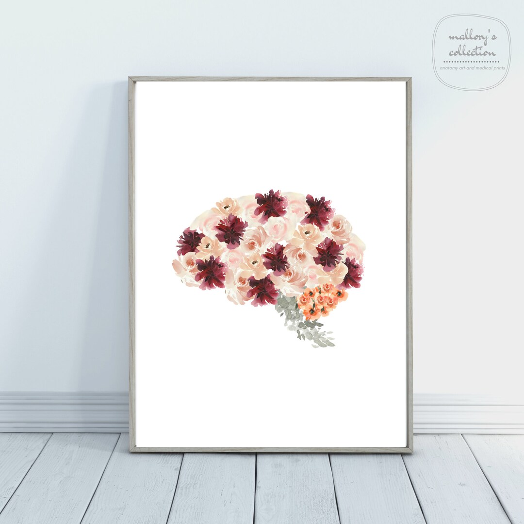 Brain Wall Art / Anatomy Art / Brain Artwork / Science Decor / Brain ...