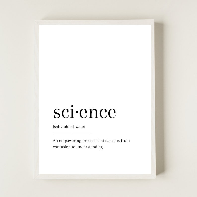 Science Art / Science Poster / Science Classroom Decor / Science Quote ...