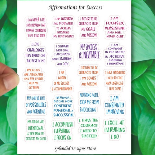 Affirmations for Self-love Sticker Sheet Self-love Stickers - Etsy