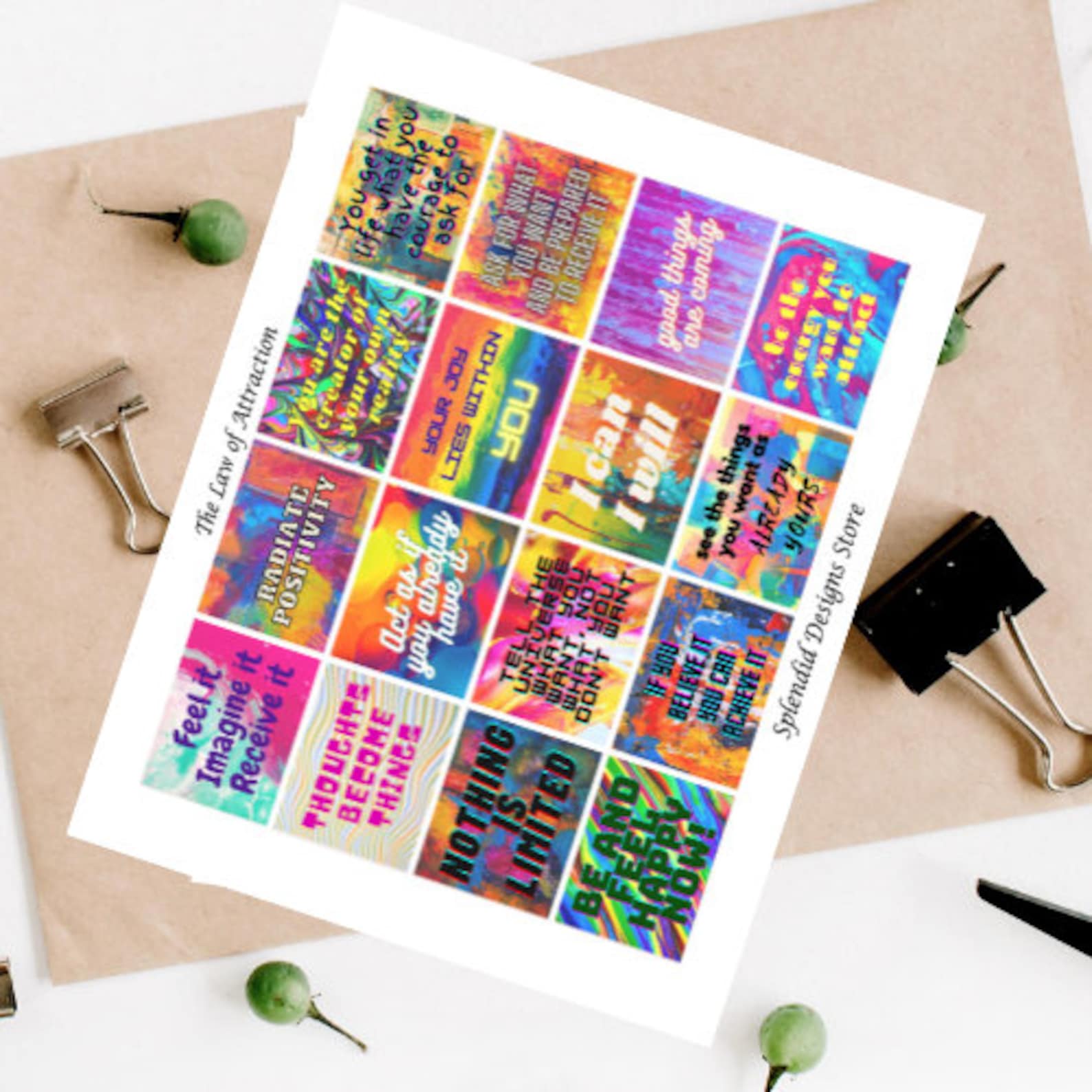 16 Printable Law of Attraction Stickers Manifestation - Etsy