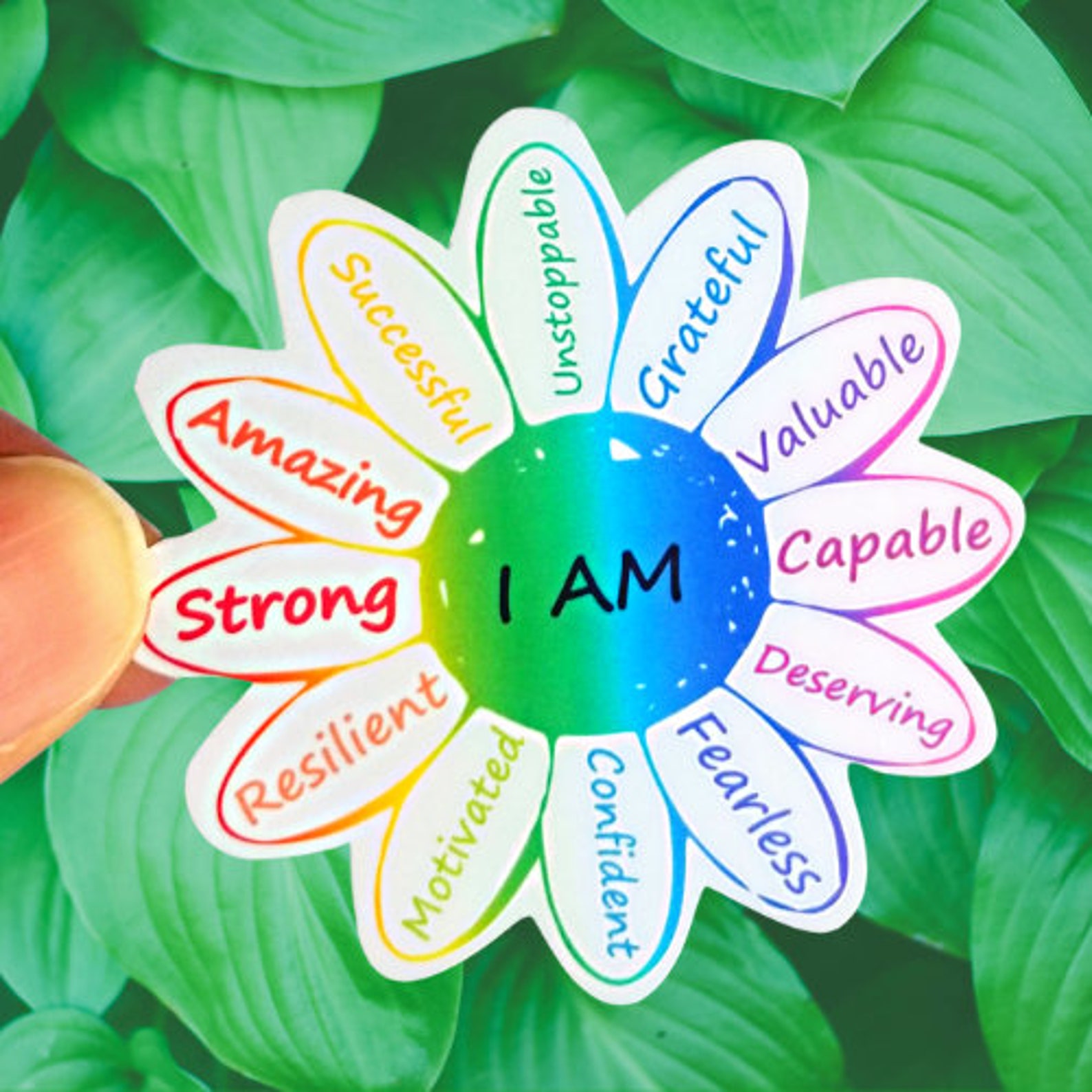 Sunflower Positive Affirmation Sticker Waterproof Vinyl | Etsy