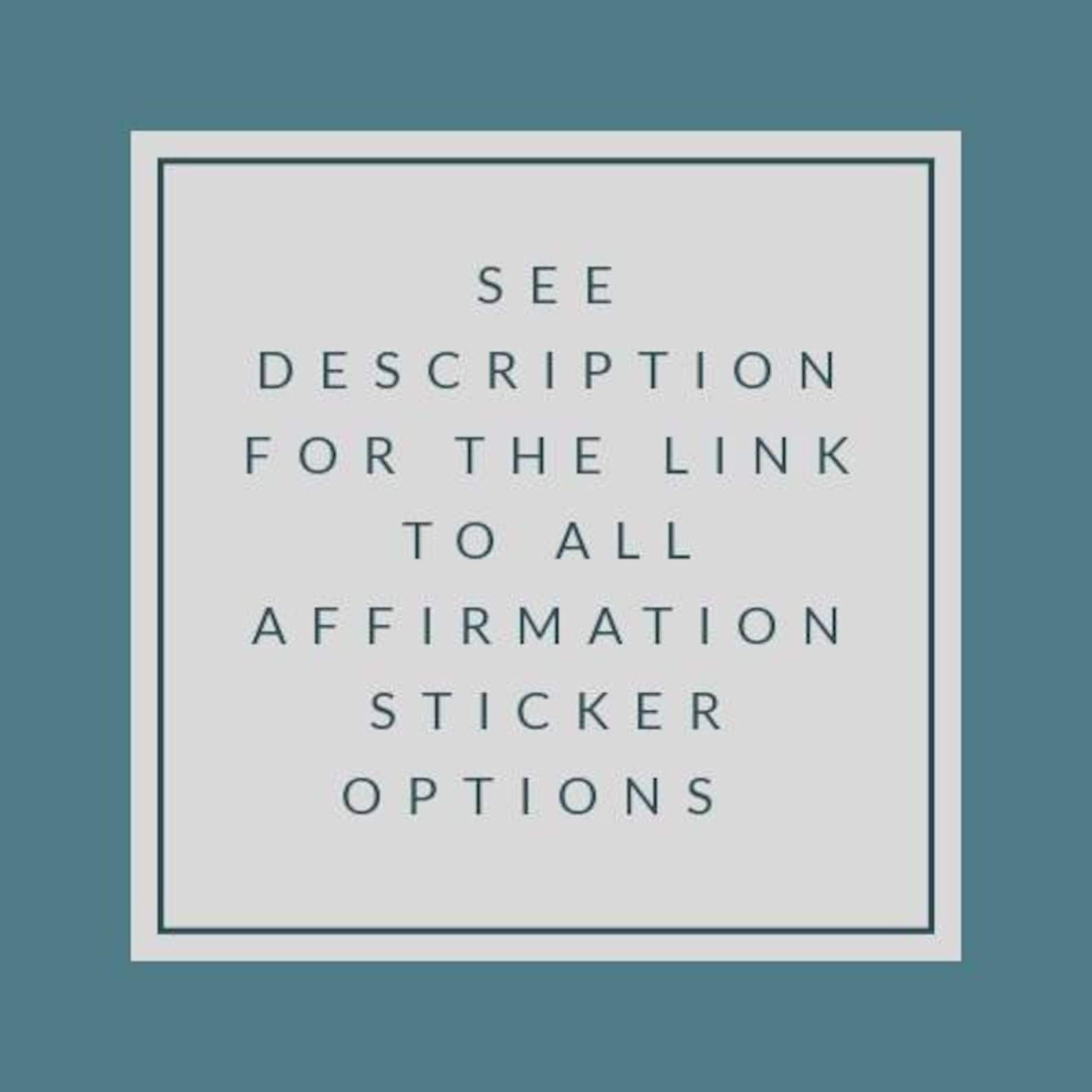 Affirmation Stickers for Kids Self-confidence Affirmation - Etsy