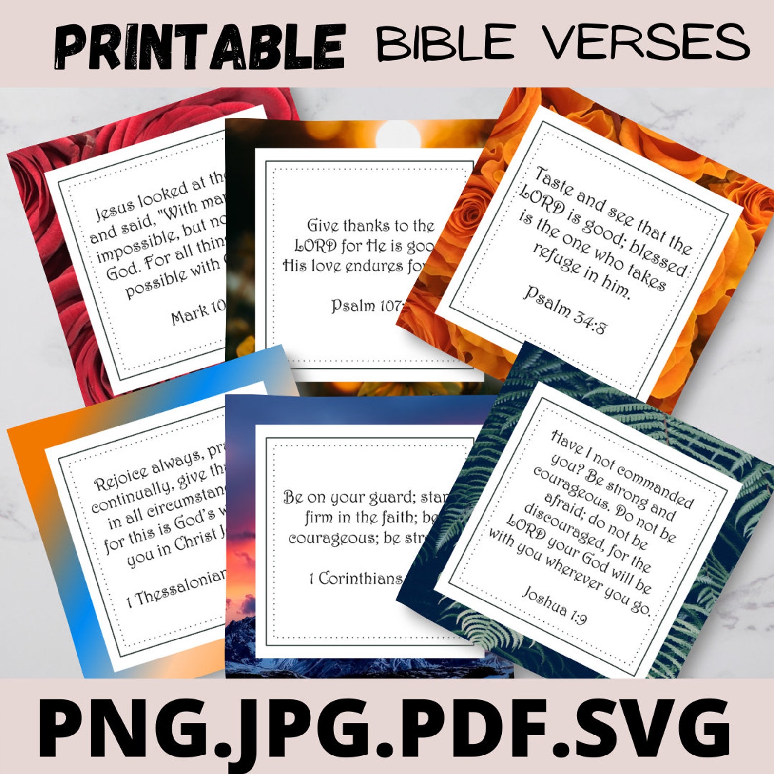 18 Printable Bible Verses, Bible Quotes, Bible Verse Cards, Scripture ...