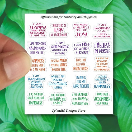 Positive Affirmations Mini Sticker Sheet Affirmations for - Etsy