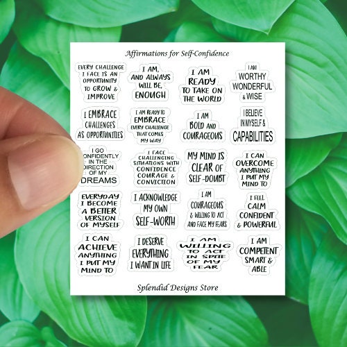 Self-confidence Quotes Mini Stickers Positive Affirmation - Etsy