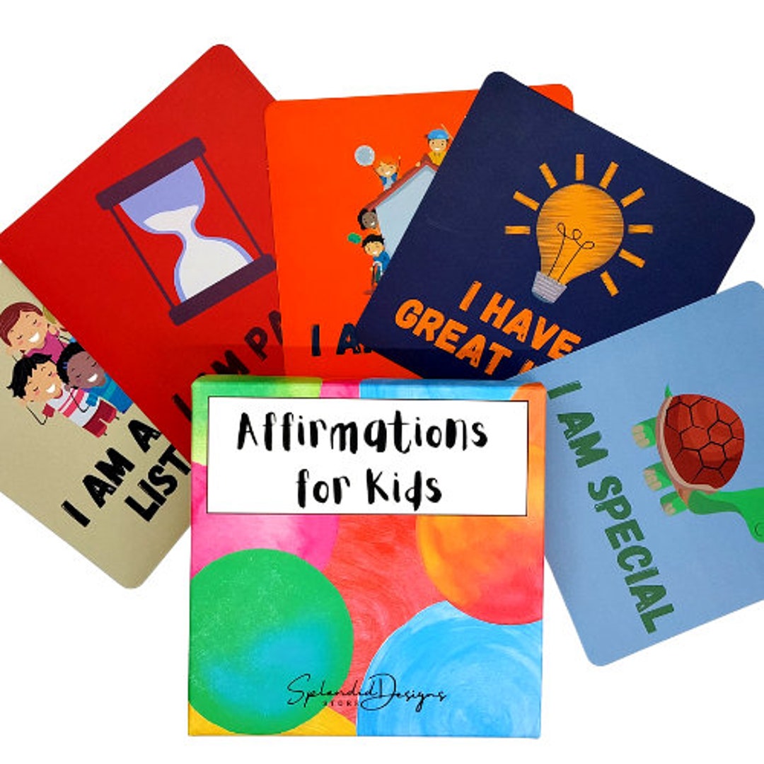 Positive Affirmation Cards for Kids, 50 Affirmations for Kids, Positive ...