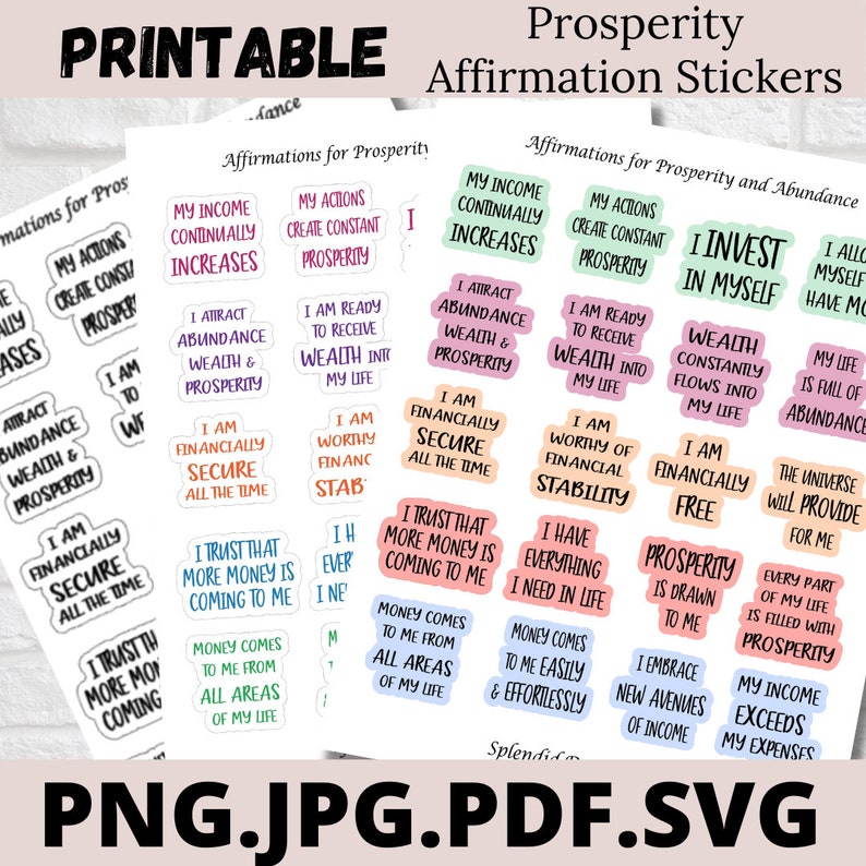 Positive Affirmation Sticker Bundle 100 Motivational Sticker - Etsy