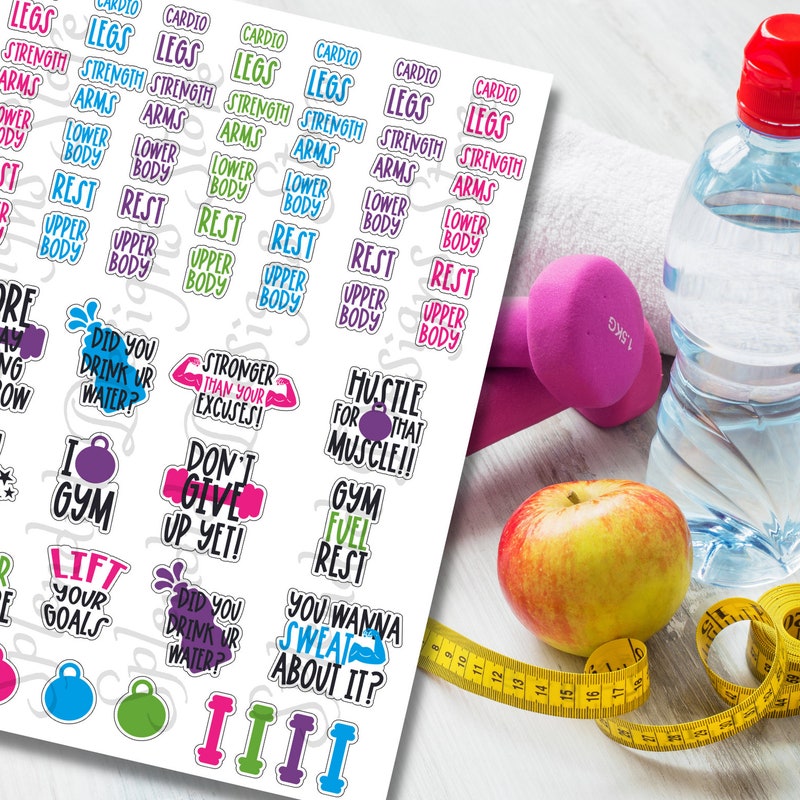 Fitness Planner Stickers - Etsy