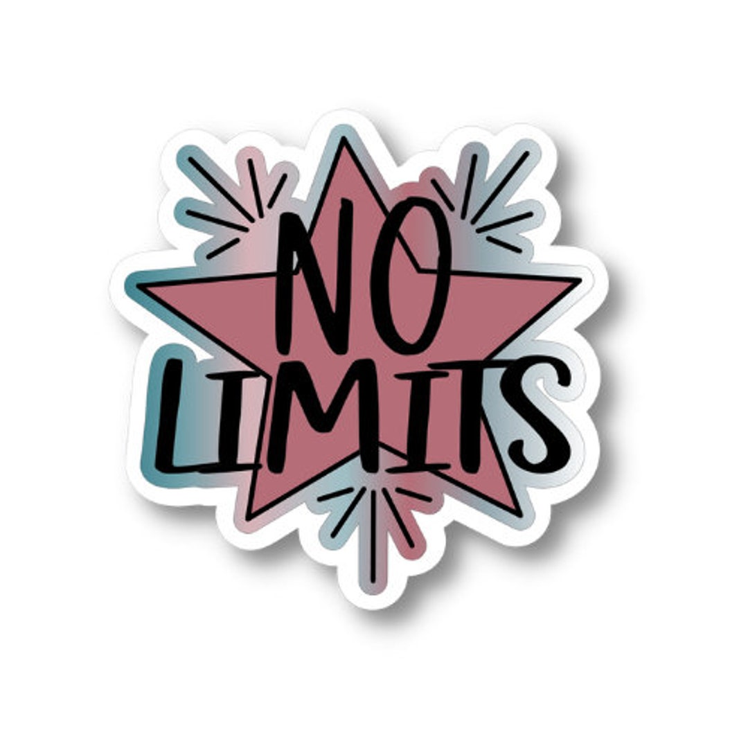No Limits, Motivational Waterproof Vinyl Sticker Decal, Encouraging ...