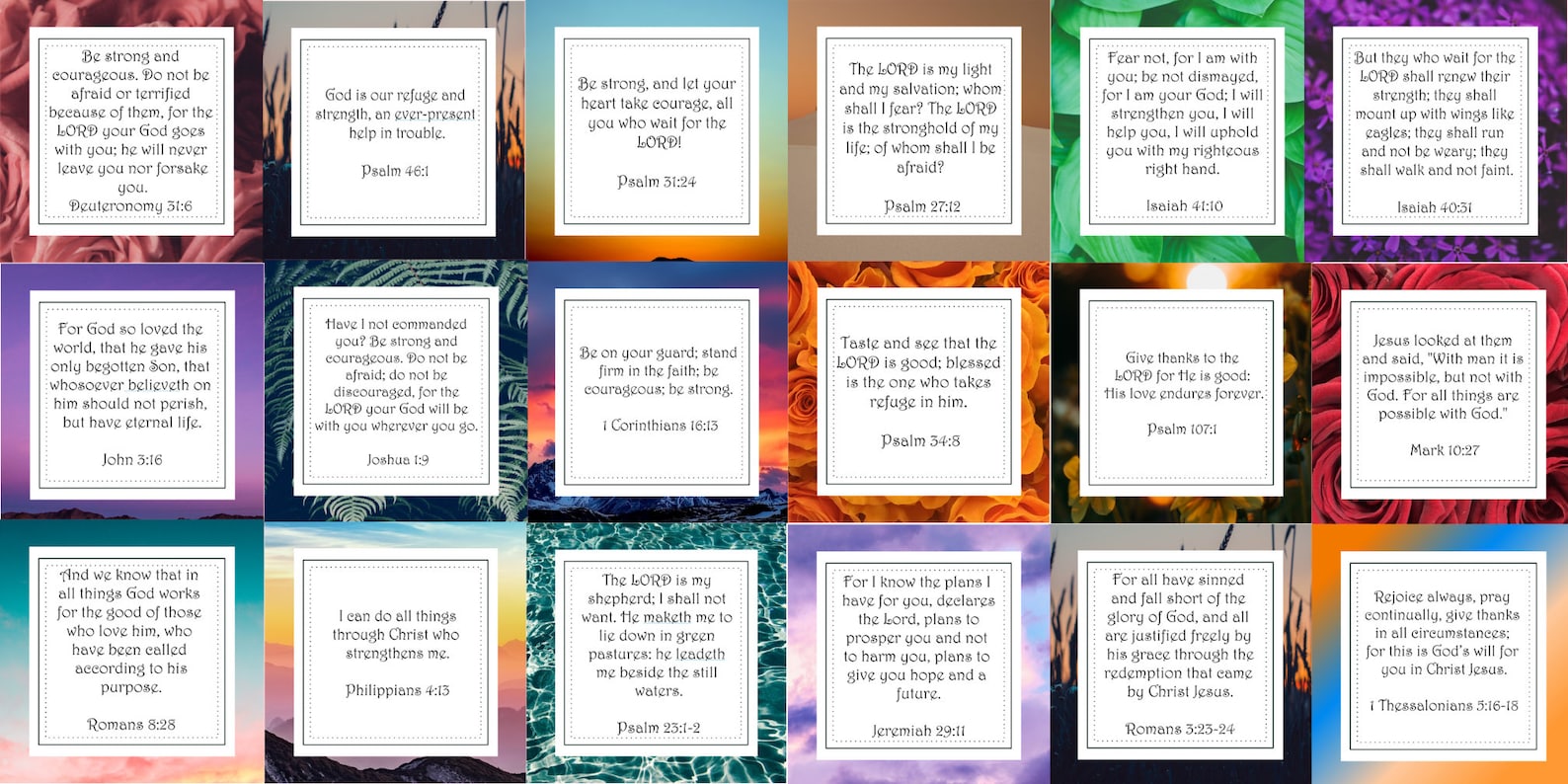 18 Printable Bible Verses, Bible Quotes, Bible Verse Cards, Scripture ...