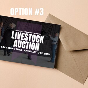 Digital Custom Livestock Auction Invitation - Etsy