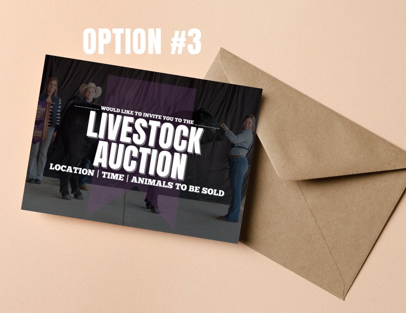 Digital Custom Livestock Auction Invitation - Etsy