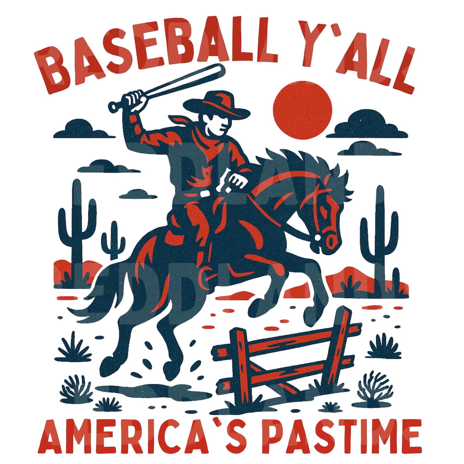 Retro Cowboy Baseball PNG: Western Rodeo Clipart (digital Download) - Etsy