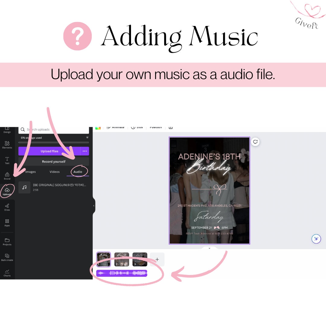 Ballet Core Birthday Digital Invitation. Editable and Printable ...