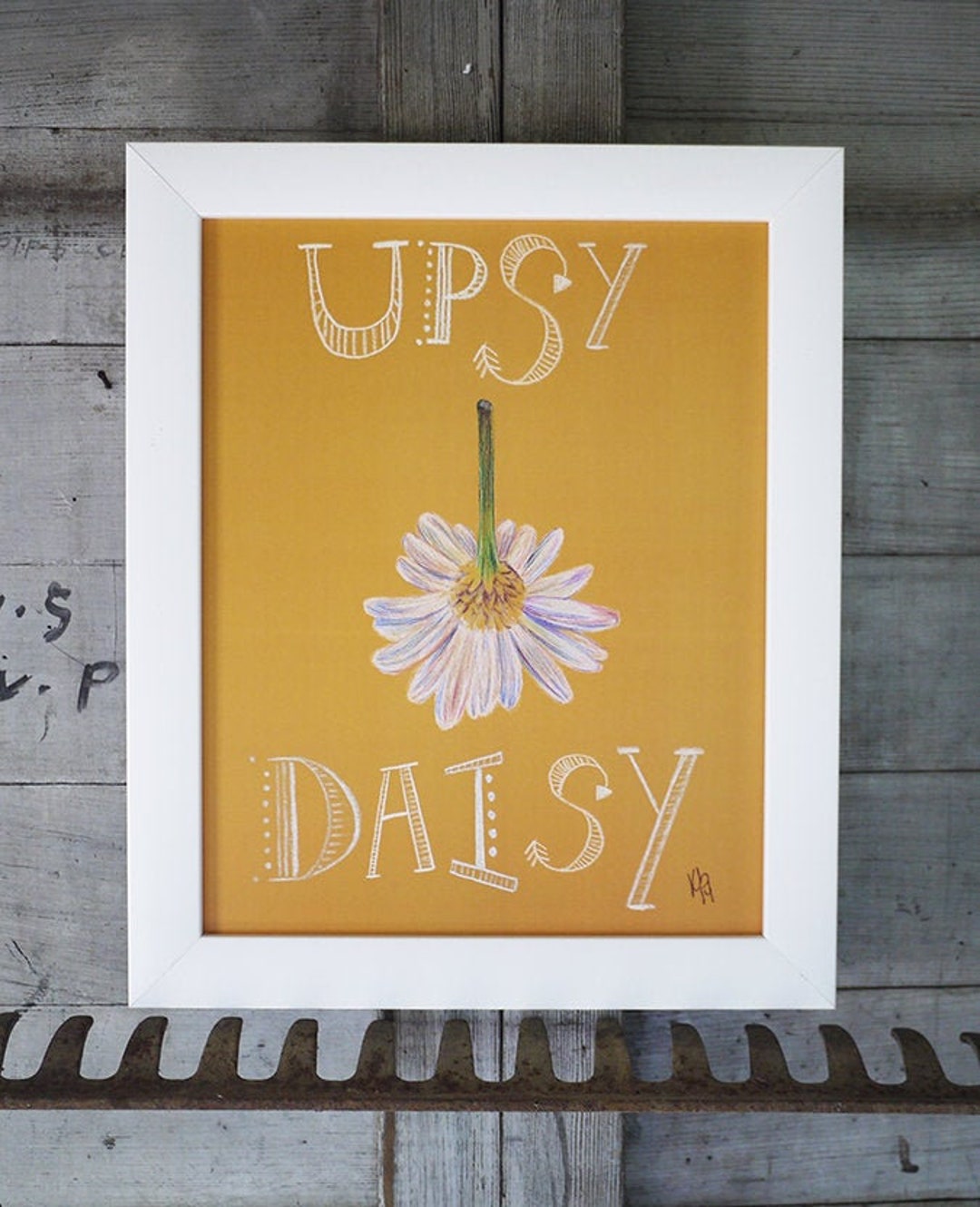 Upsy Daisy Art Print/ Hand Drawn in USA - Etsy