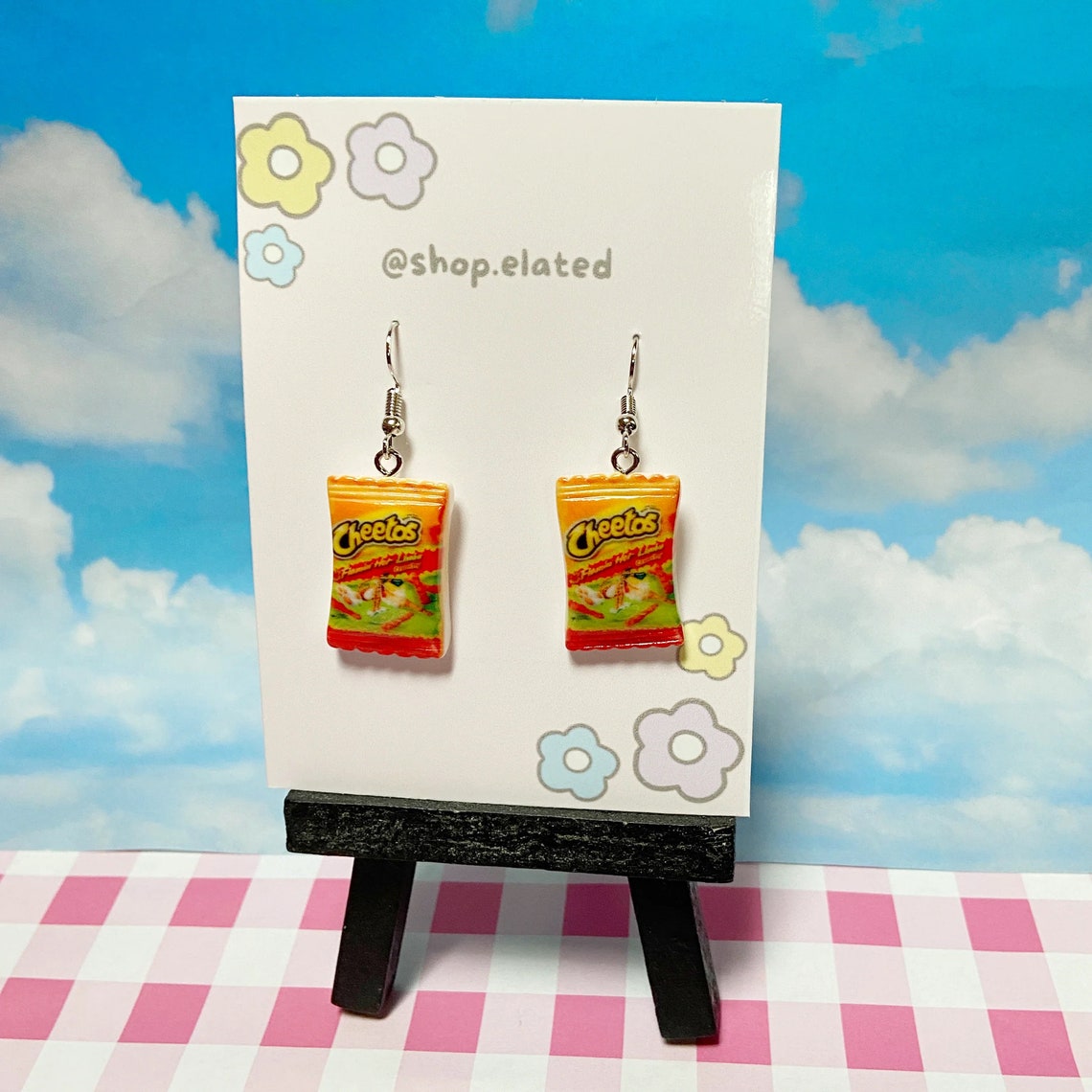 Hot Cheeto Earrings Chip Bag Kawaii Kidcore Cute Nostalgia Mini Food ...