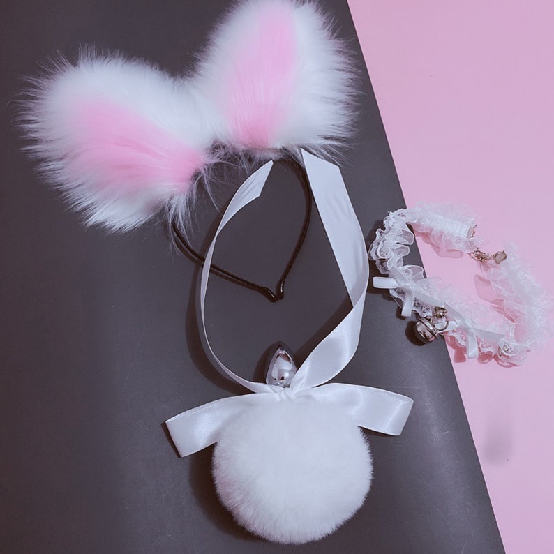 Bunny Ears And Tail Bunny Ears Headband Tail Butt Plug And Ears Ddlg