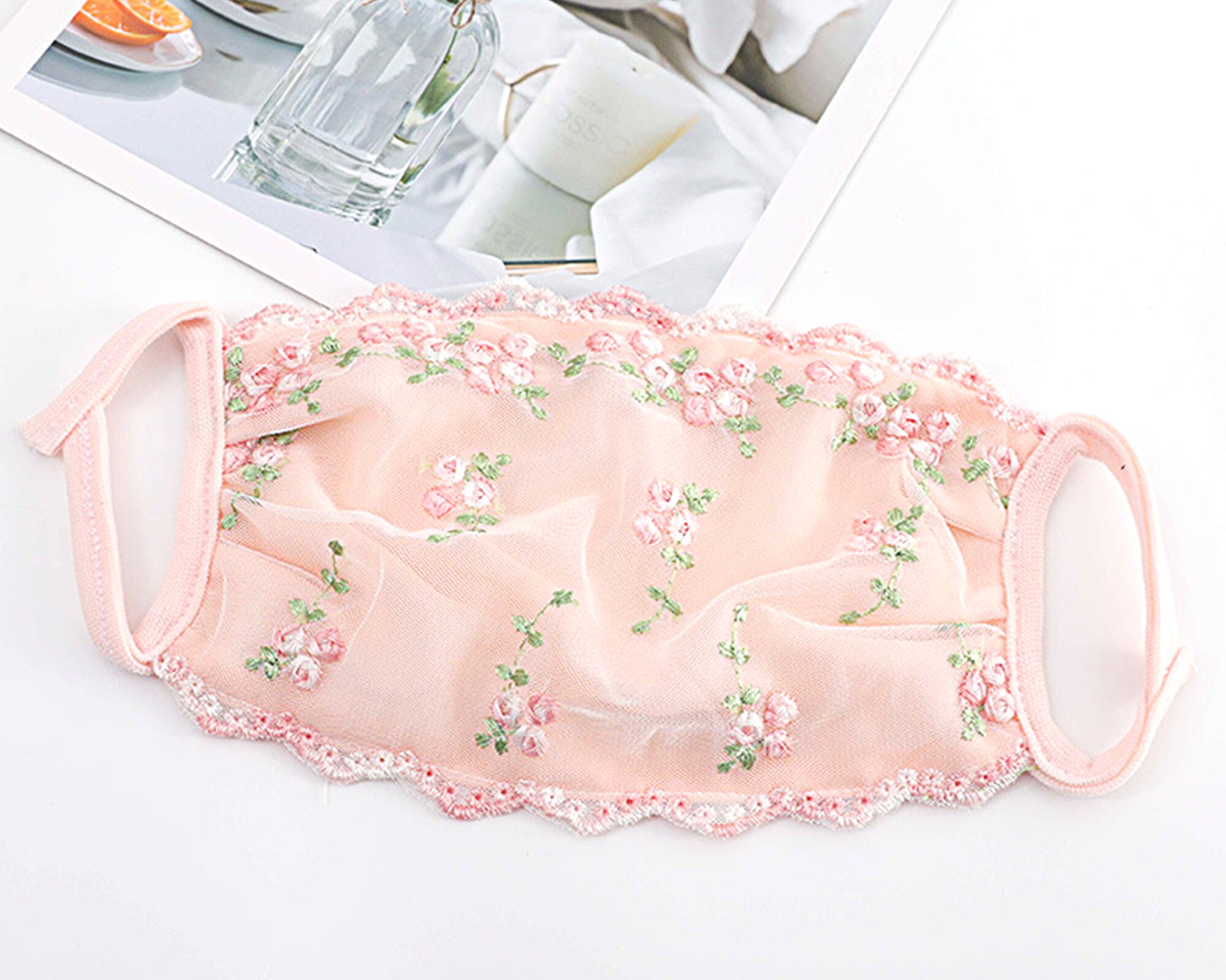 Lace Face Mask,washable Lace Face Mask, Dust 3 Layers Lace Cotton Mask ...