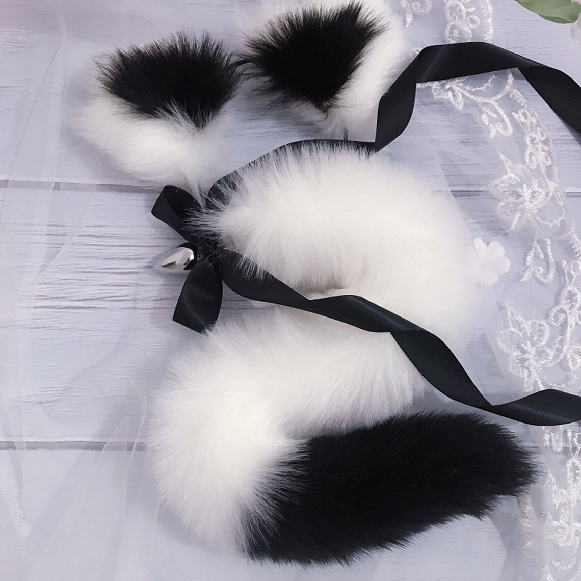 Cat Ear And Tailtail Butt Plug And Earsddlgpink Tail Plugtail Buttplug Kitten Play Tail