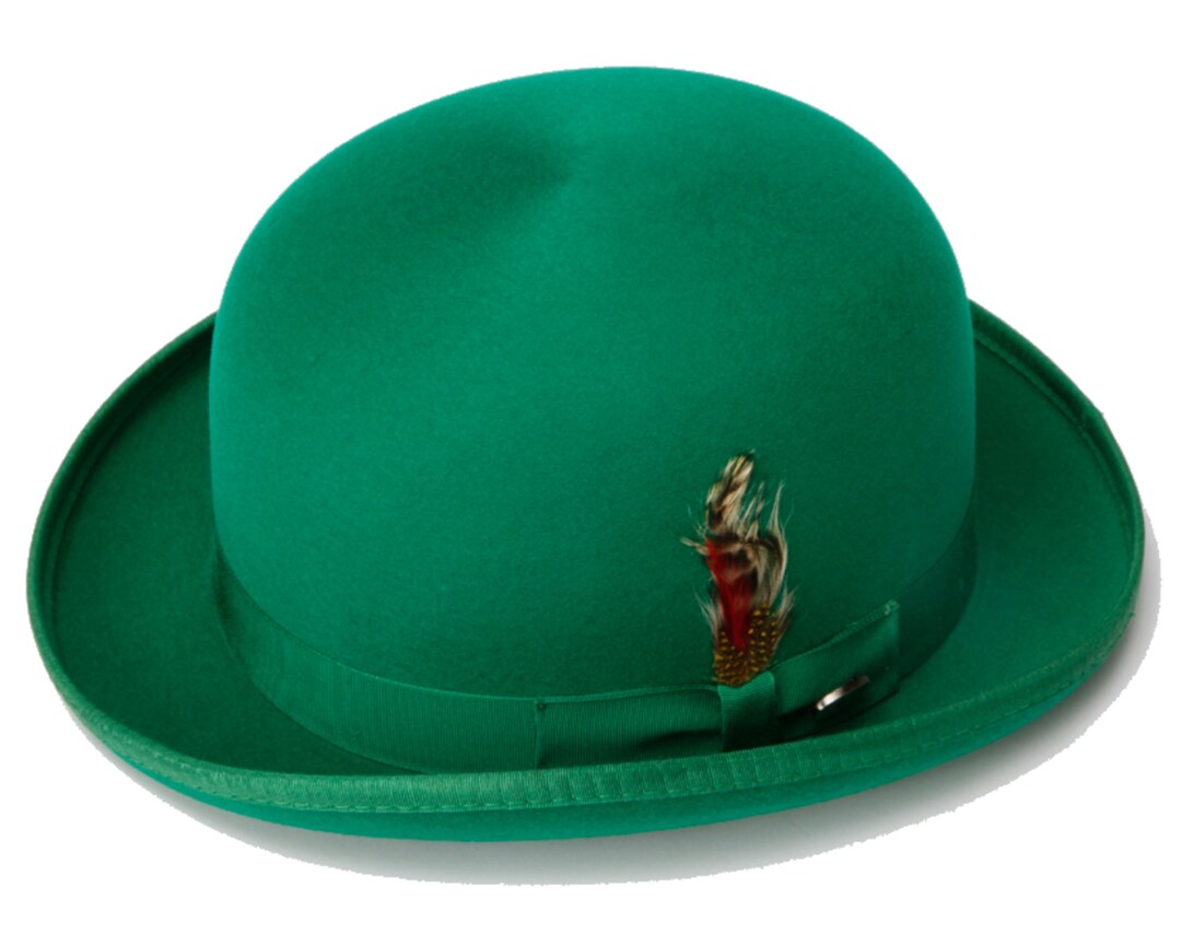 Mens Kelly Green Derby Bowler Hat New - Etsy