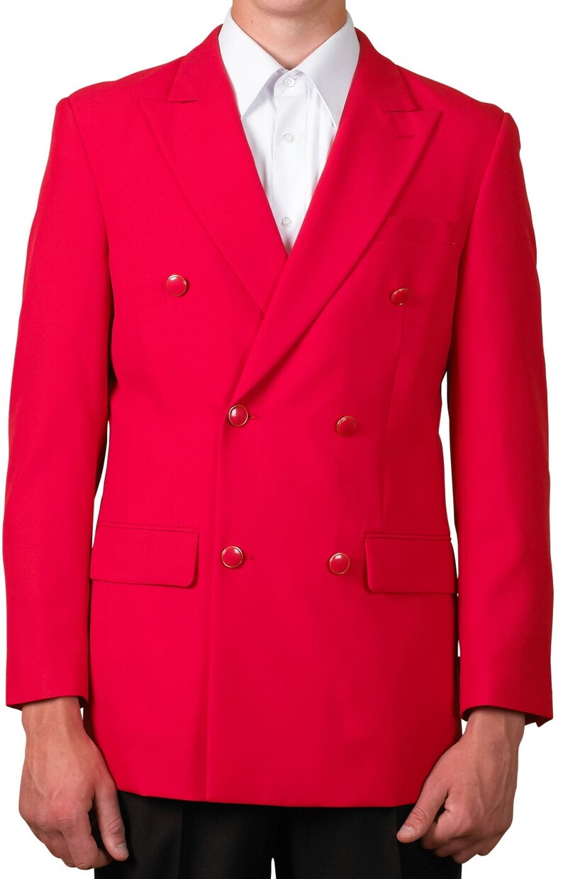 Men's Double Breasted Red Blazer Jacket New - Etsy