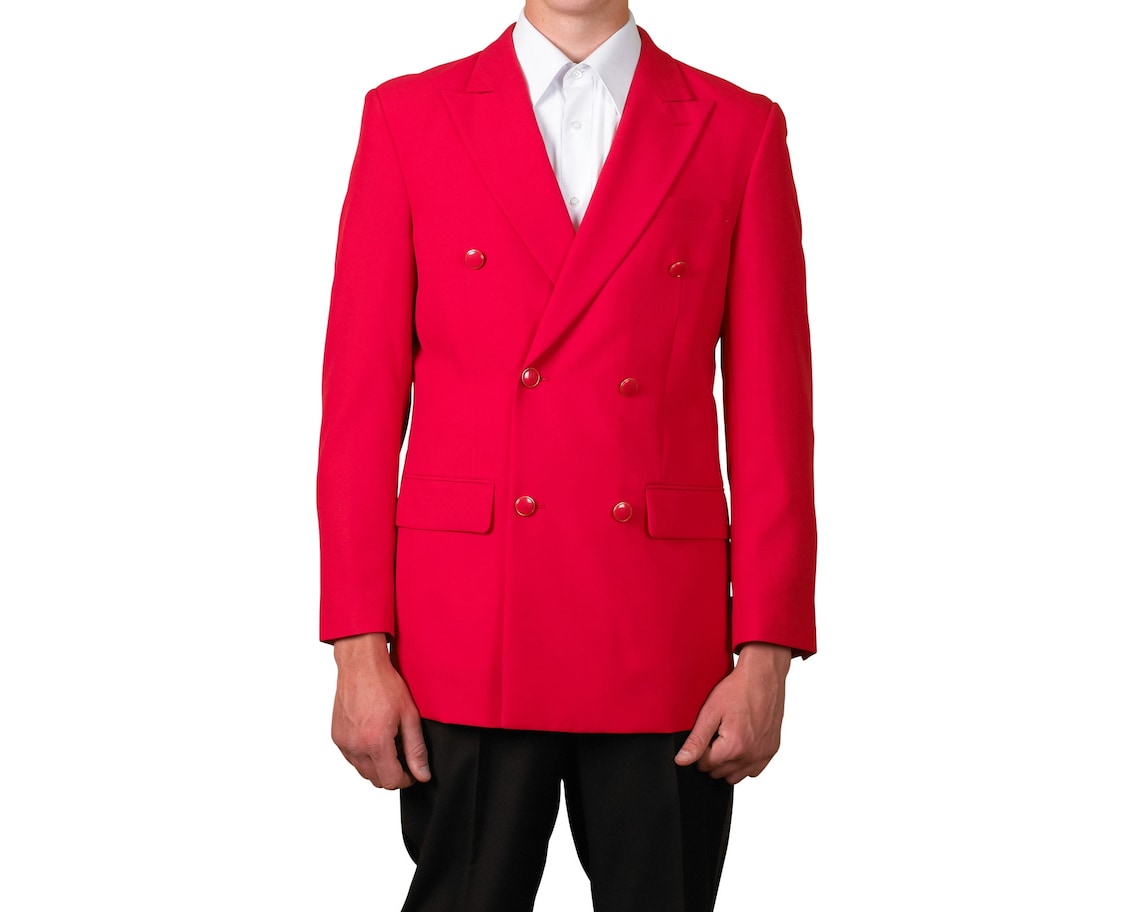 Men's Double Breasted Red Blazer Jacket New - Etsy