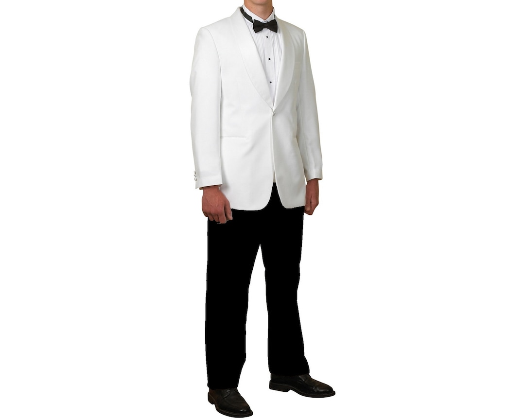 Mens White Shawl Lapel Dinner Jacket Blazer New Cruises Weddings Proms ...