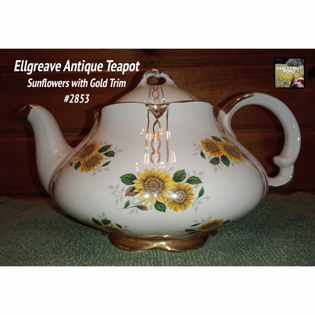 Antique Ellgreave Wood & Sons Genuine Ironstone Ceramic Teapot 2853 ...