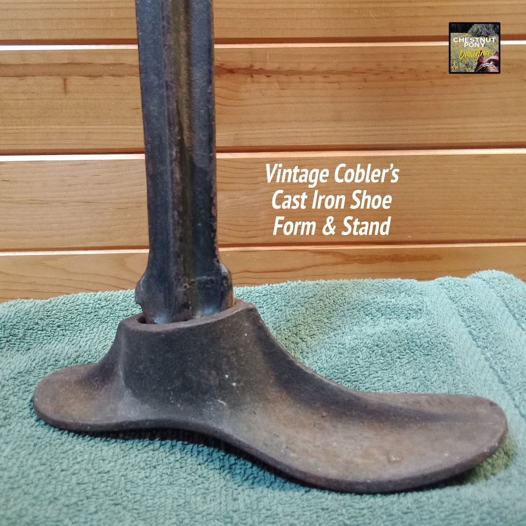 Vintage Cobblers Shoe Form & Stand, Malleable Antique Rustic Decor With ...